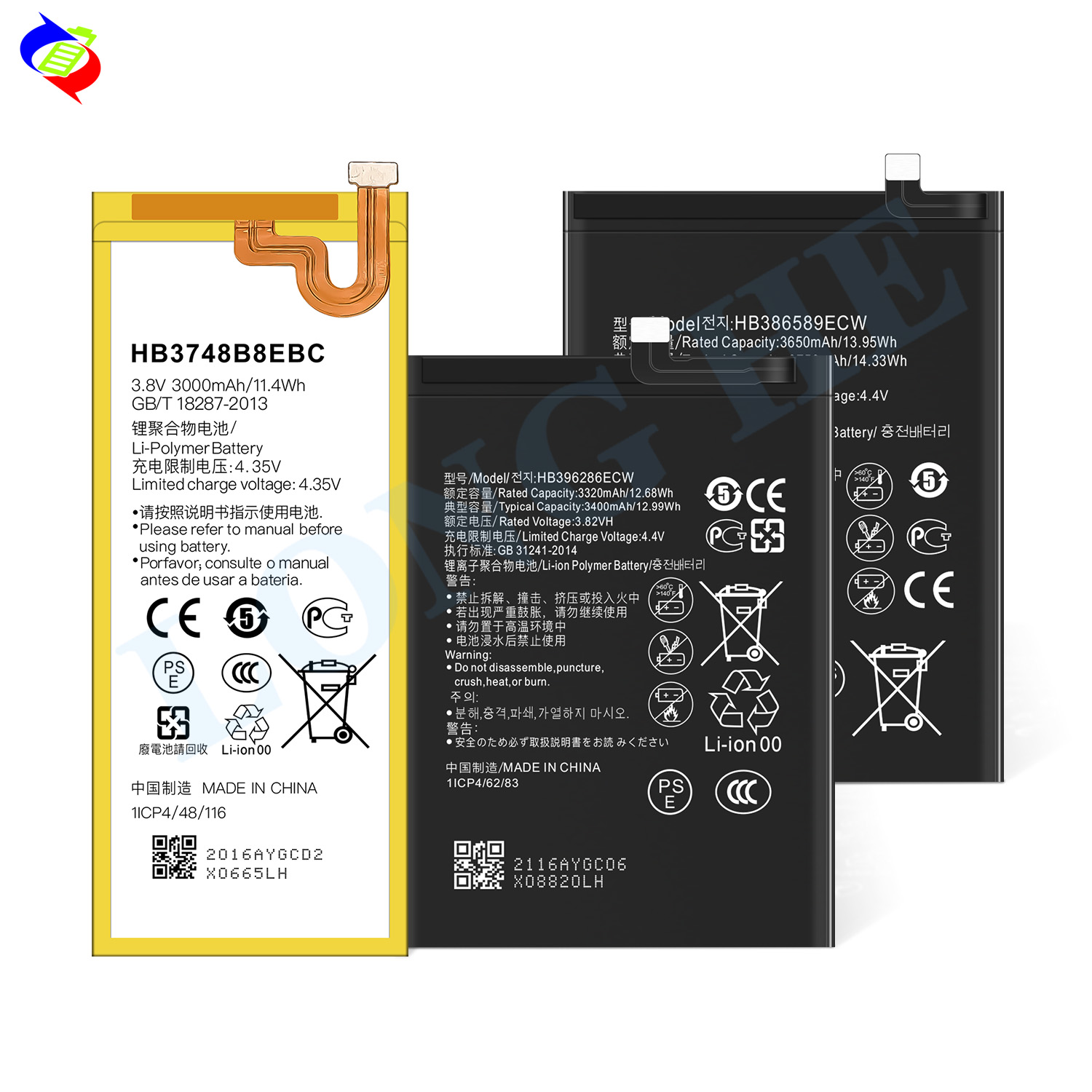 Longhehui 100% Zero Cycle Health Cell Phone Battery for Huawei Ascend ...