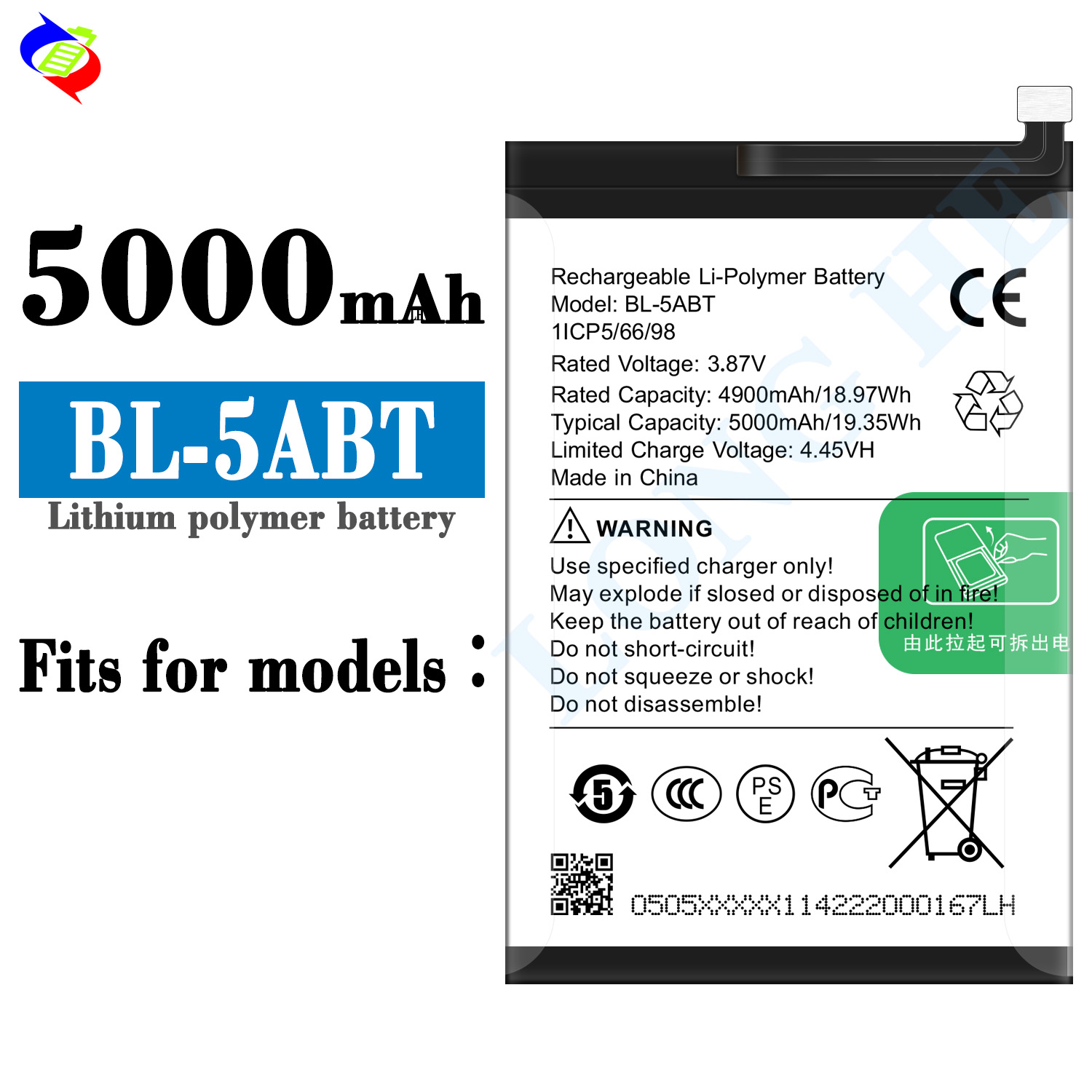 High-Quality 5000mah BL-5ABT Lc8 Mobile Phone Battery for Tecno ...