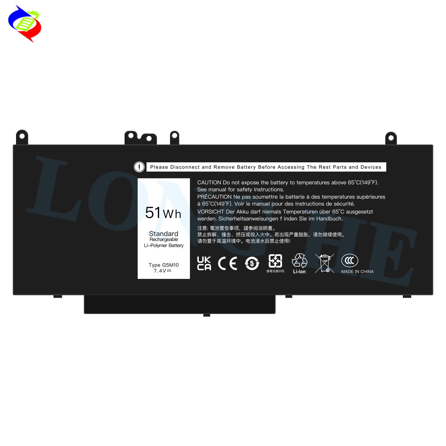 Factory Wholesale G5M10 Laptop Battery for Dell Latitude P48G 3350 3160 ...